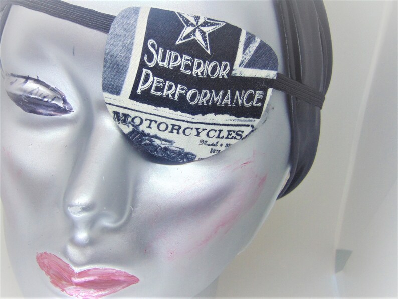 Adult Unisex Handmade Eye Patch-motorcycle Theme Vision - Etsy