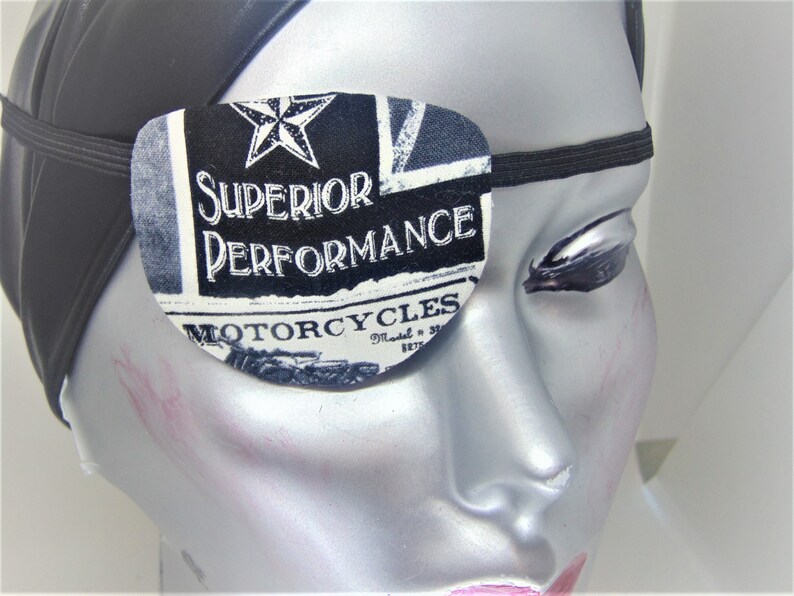 Adult Unisex Handmade Eye Patch-motorcycle Theme Vision - Etsy
