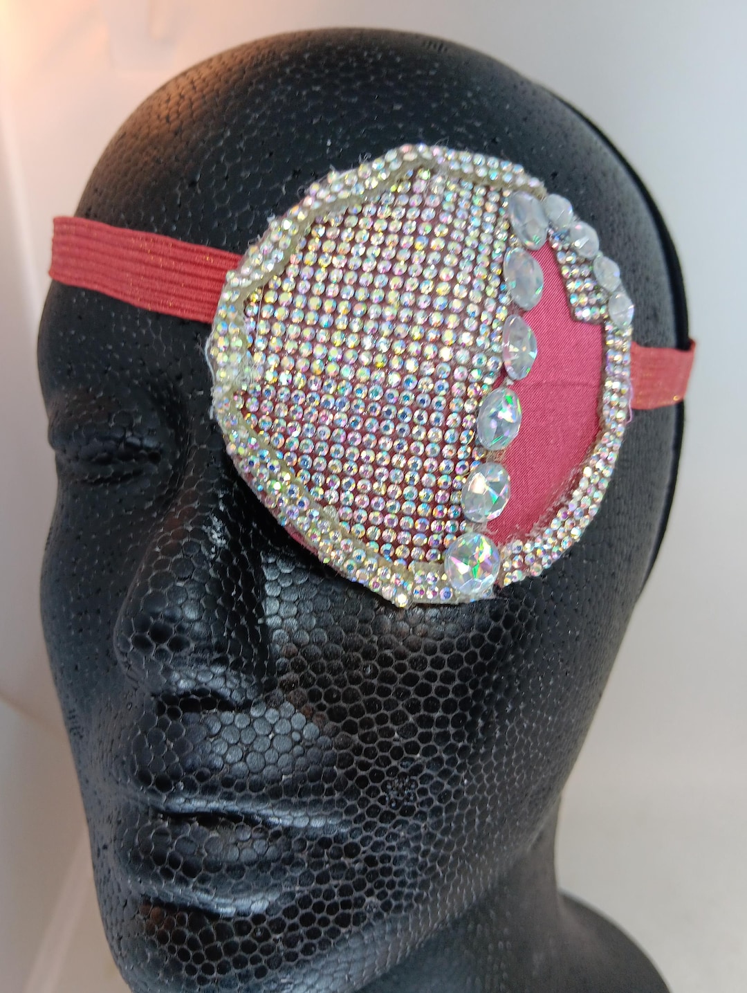 Handmade Rhinestone Eye Patch – Couture Design, Eye Care Fashion Fancy ...
