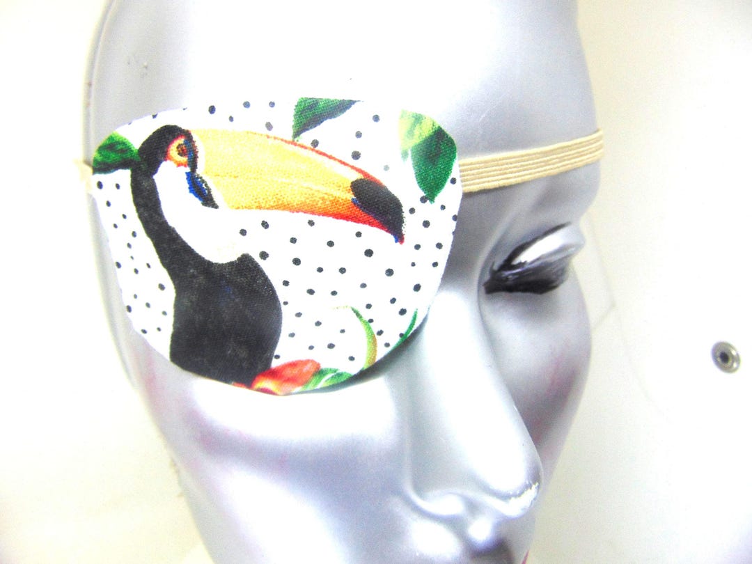 Unisex Handmade Eye Patch "rainforest Birds"/ 2 STYLES/ Vision Aid ...