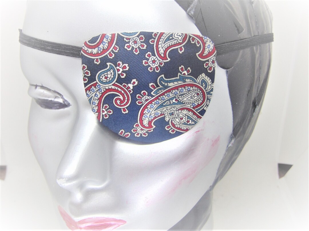 Unisex Handmade paisley Print Eye Patch/ Stylishly Debonair/ Cosmopolitan Fashion/ Eye Care ...