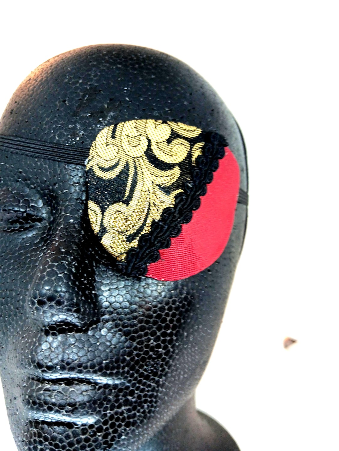 Handmade Metallic Gold Embroidered Eye Patch: Fashion Accessory for ...