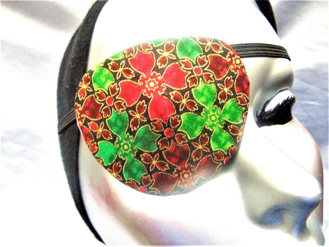 Woman's Handmade Fashion Eye Patch, stained Glass/ Vision Care ...