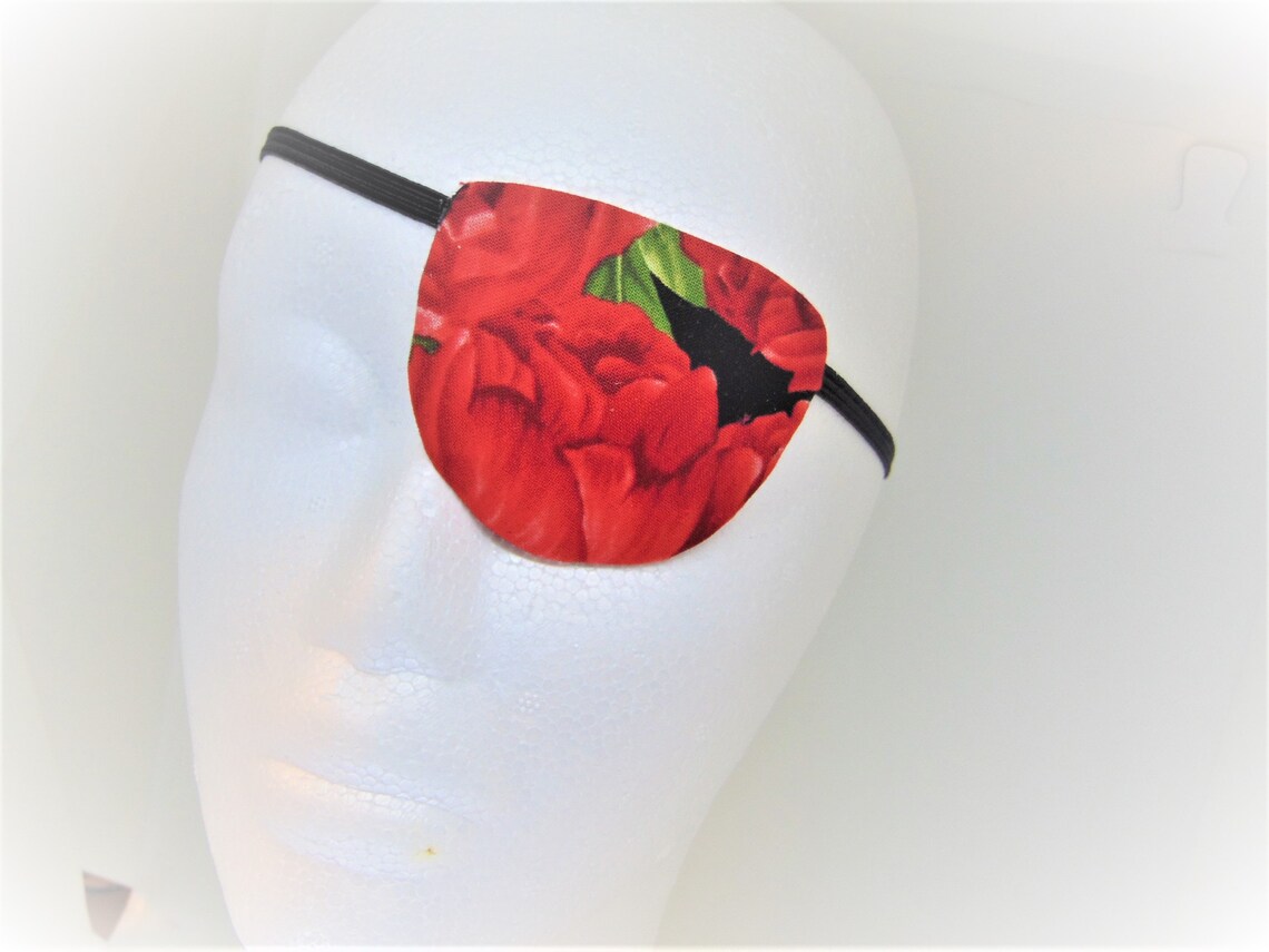 Woman's Handmade Eye Patch dazzling Roses/ Eye - Etsy