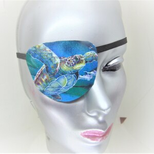 Man's Handmade Eye Patch "sea Turtle"/ 199% Cotton/ Vision Aid ...