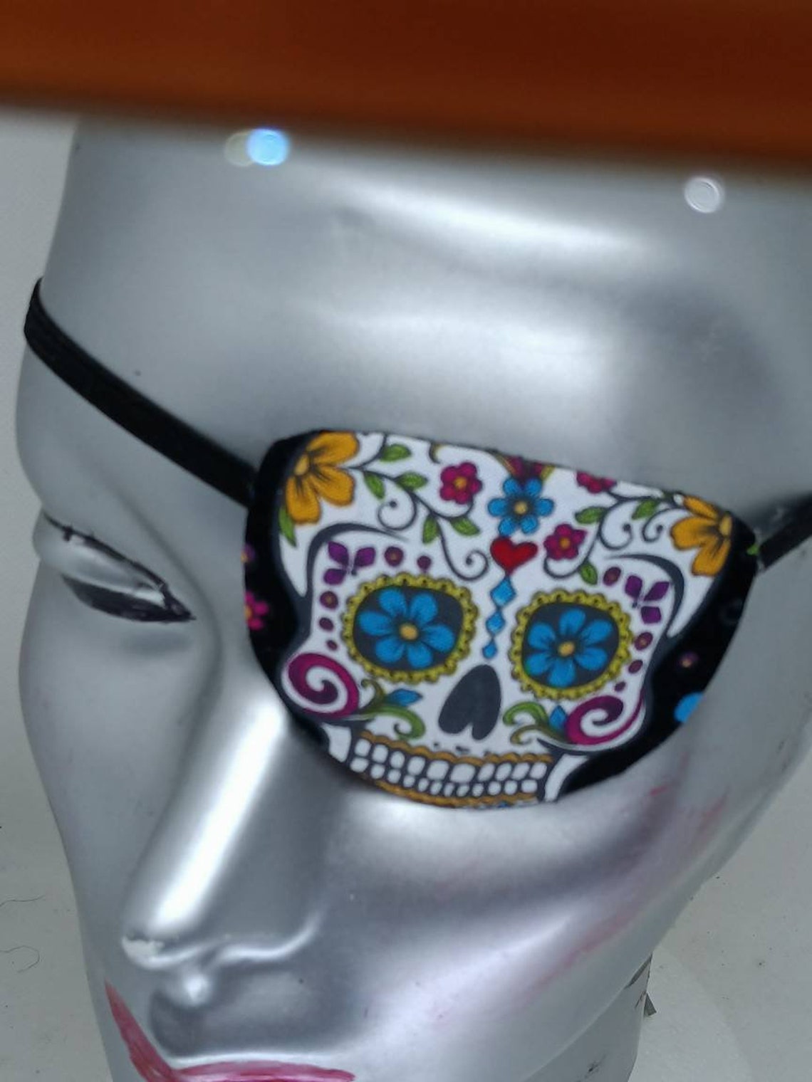 Unisex Handmade Eye Patch/psychedelic Skull - Etsy