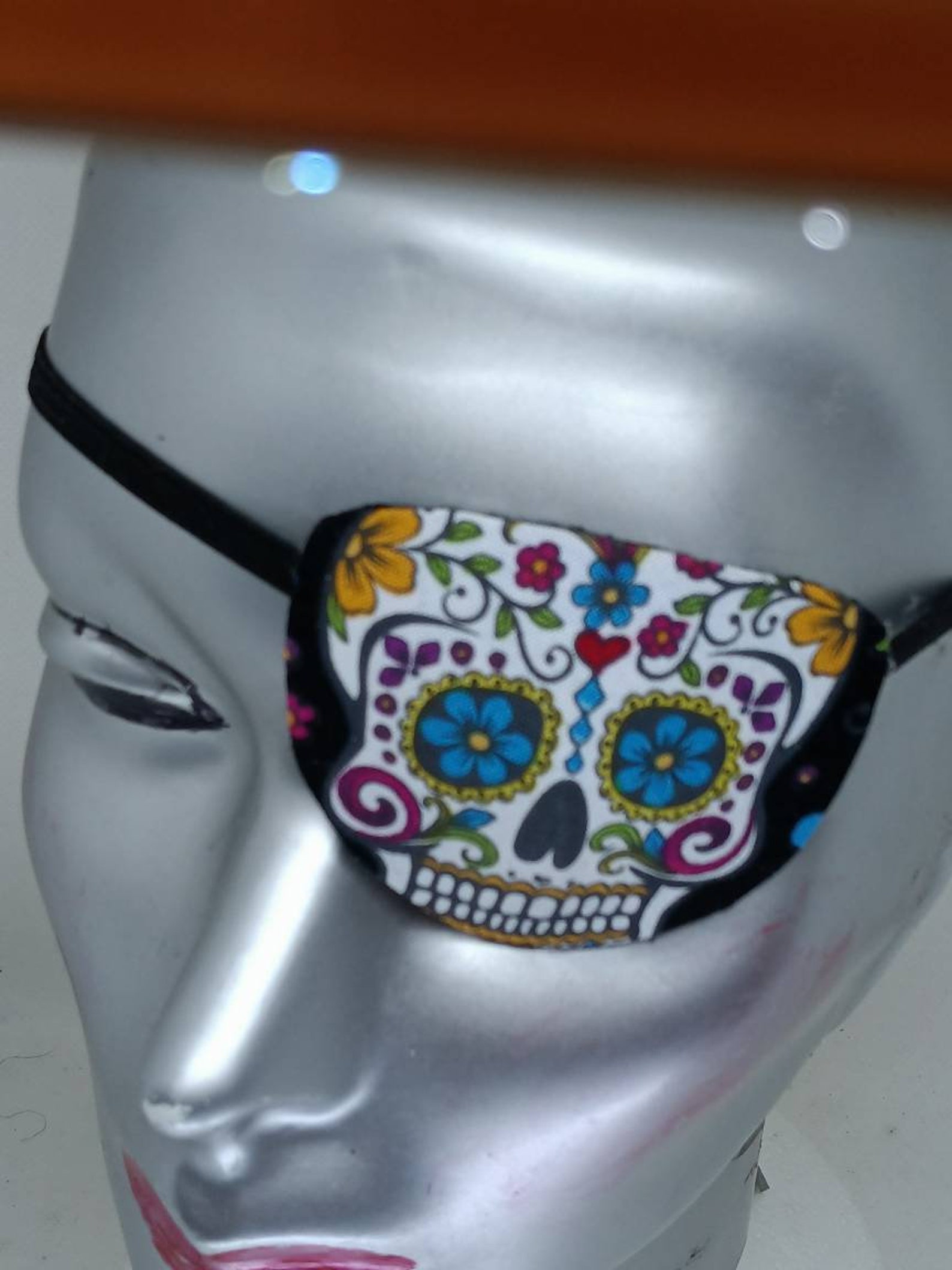 Unisex Handmade Eye Patch/psychedelic Skull - Etsy