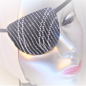Unisex Handmade Sequin Eye Patch twilight Zone/ Handmade Eye Patch ...