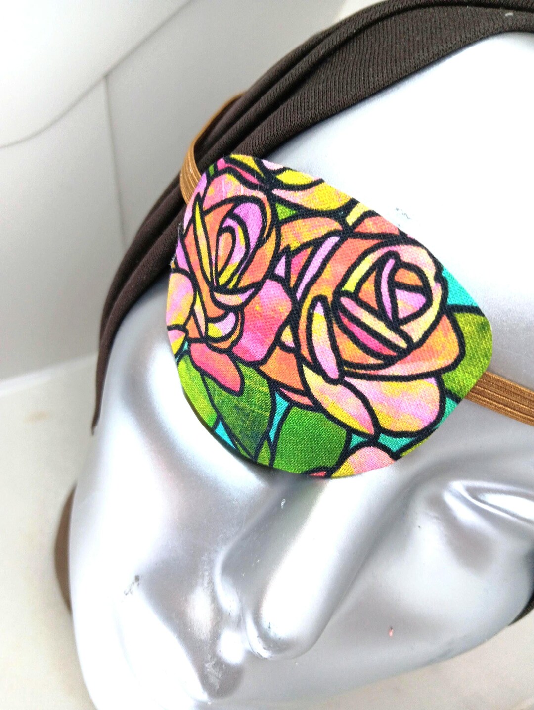Woman's Handmade Eye Patch, "stained Glass", Vision Care, Cataract Aid ...