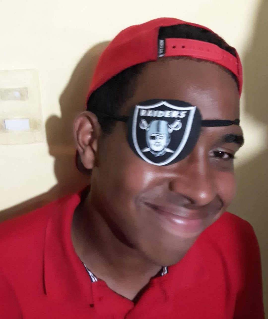 OAKLAND RAIDERS Eye Patch: Handmade/ Cotton/ Adult Unisex/ Fashionable ...