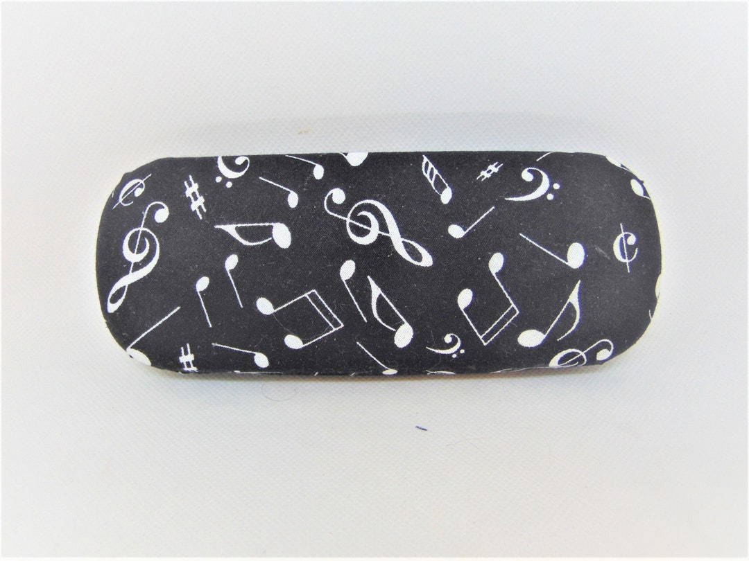 Handmade Hard Eyeglass Case musical NOTES'/ Accessory Case/ Bag or ...