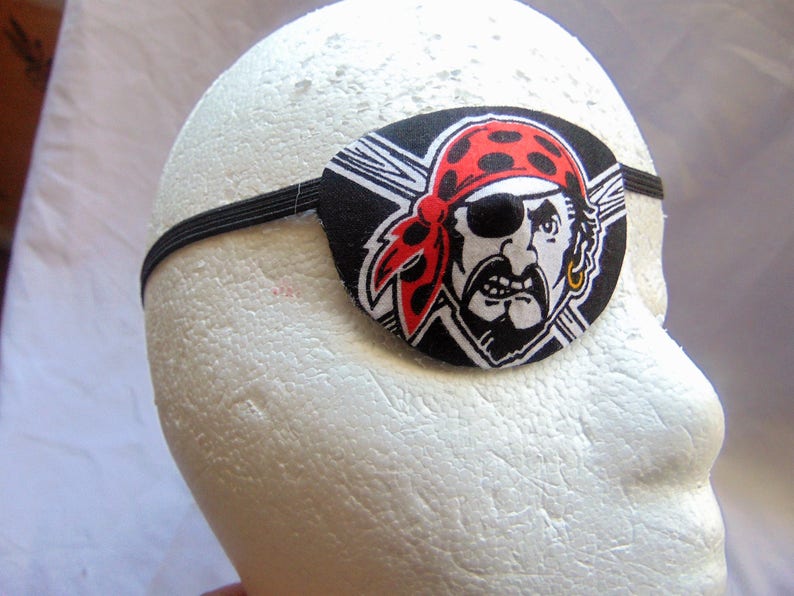 Pittsburgh Pirates Eye Patch: Handmade Cotton Ocular Aid Fashion Unisex ...