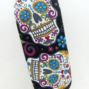 Unisex Hard Eyeglass Case "psychedelic Skull"/ Handmade/ Arty/ Health ...