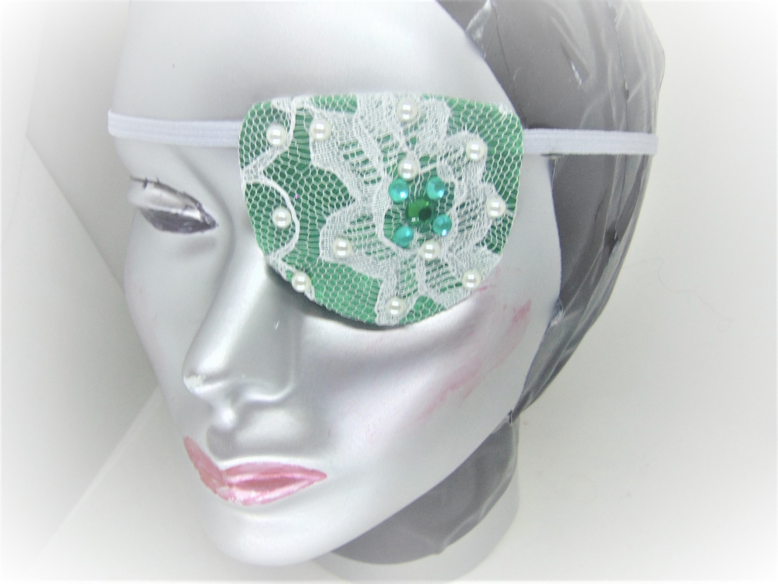 Woman's eye patches FRILLY LACE/ designer | Etsy