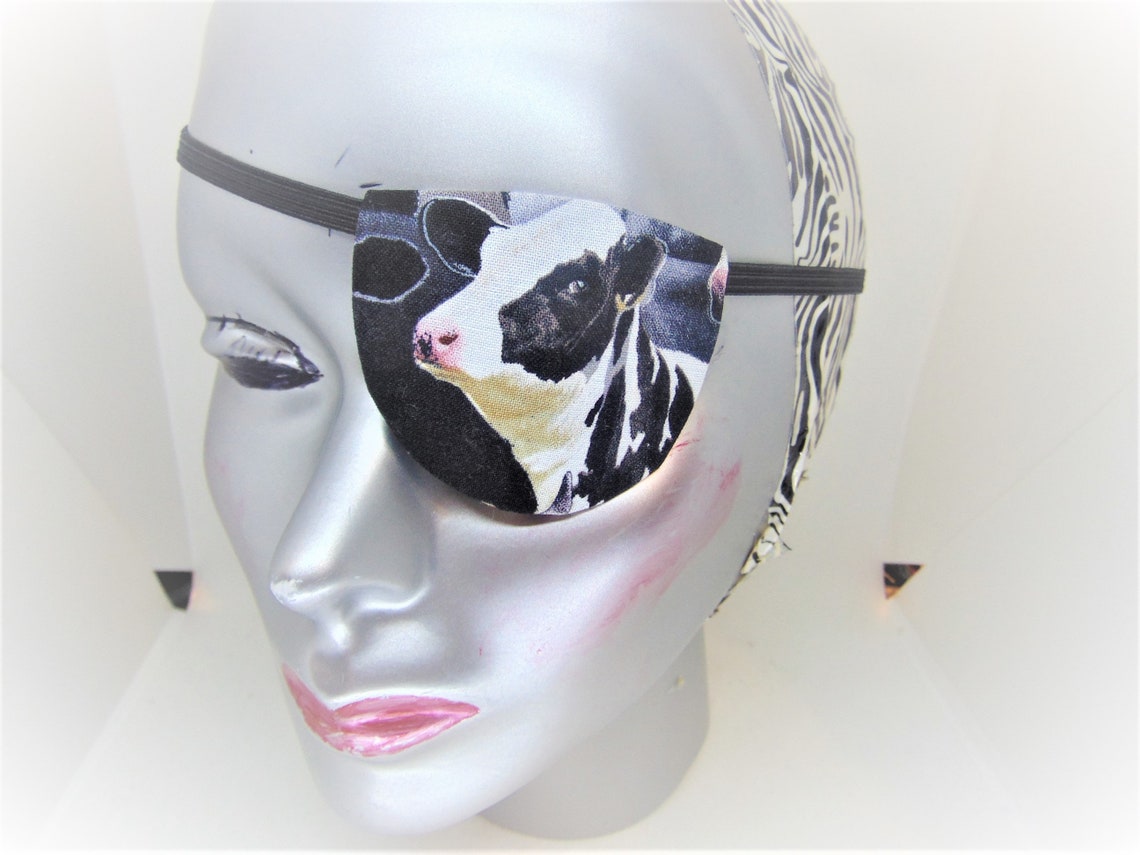 Unisex Handmade Eye Patch old Bossy/ Cow Theme/ - Etsy