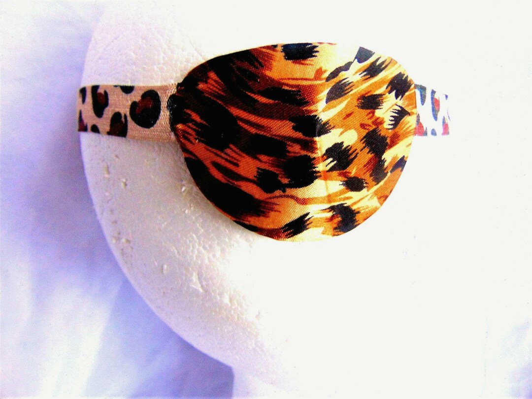 ANIMAL PRINT Eye Patch Handmade With Charmeuse Fabric/ Vision Care ...