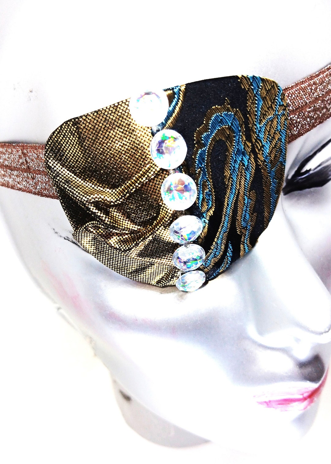 Woman's Handmade Eye Patch, "salome"/ ONLY 1/ Haute Couture Styling ...