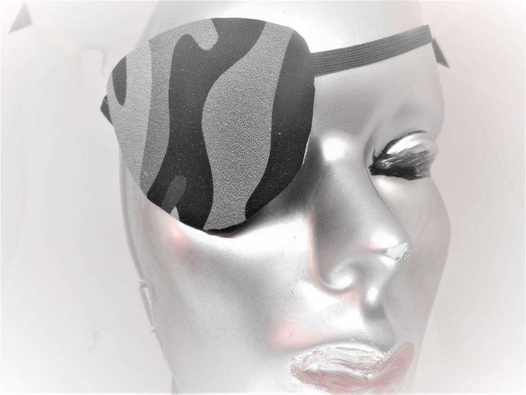 Men's Handmade Eye Patch/ Fashion Eye Patch CAMOUFLAGE MOTIF/2 STYLES ...