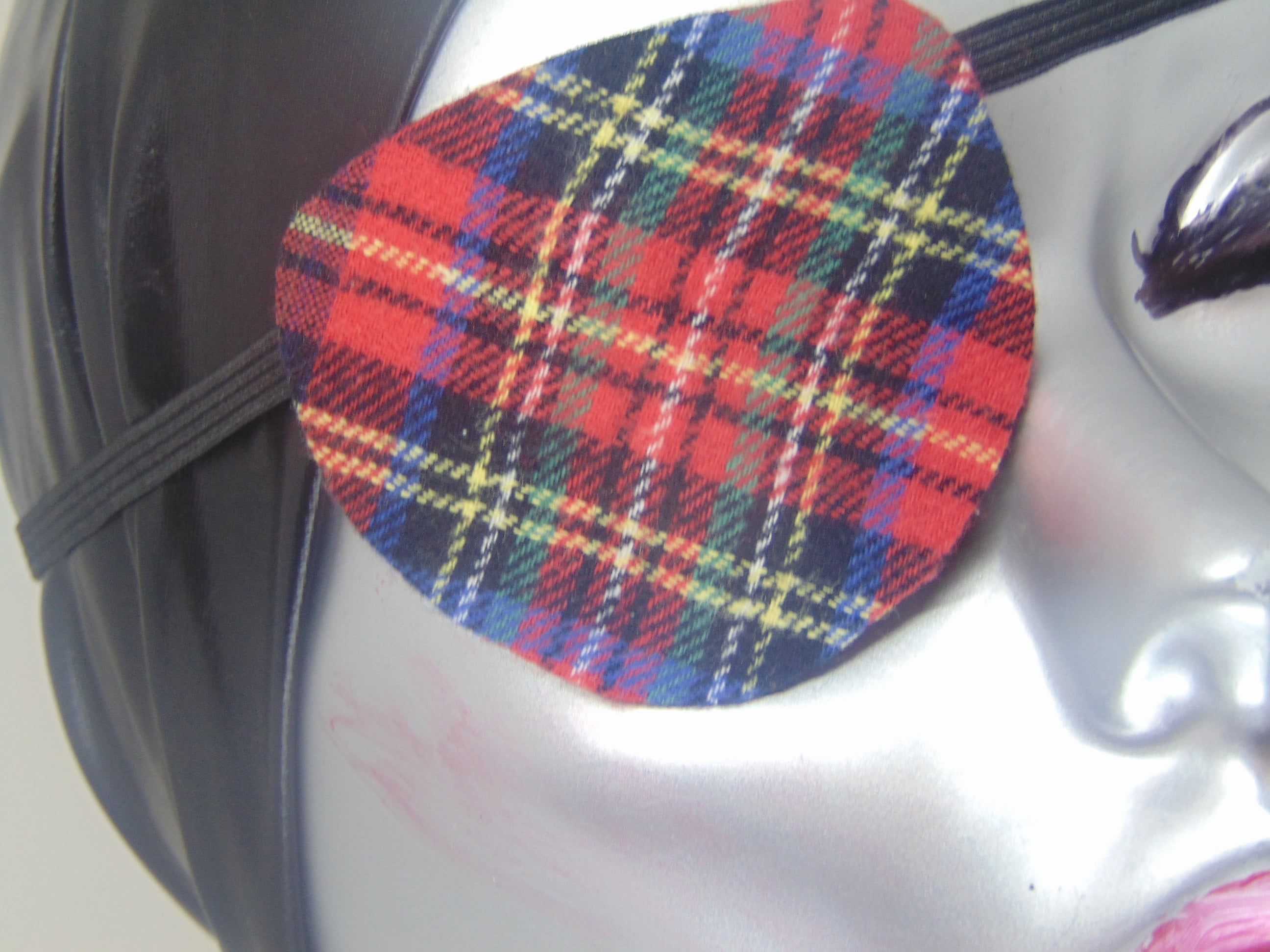 Adult unisex handmade eye patch Plaid Perfection/ | Etsy