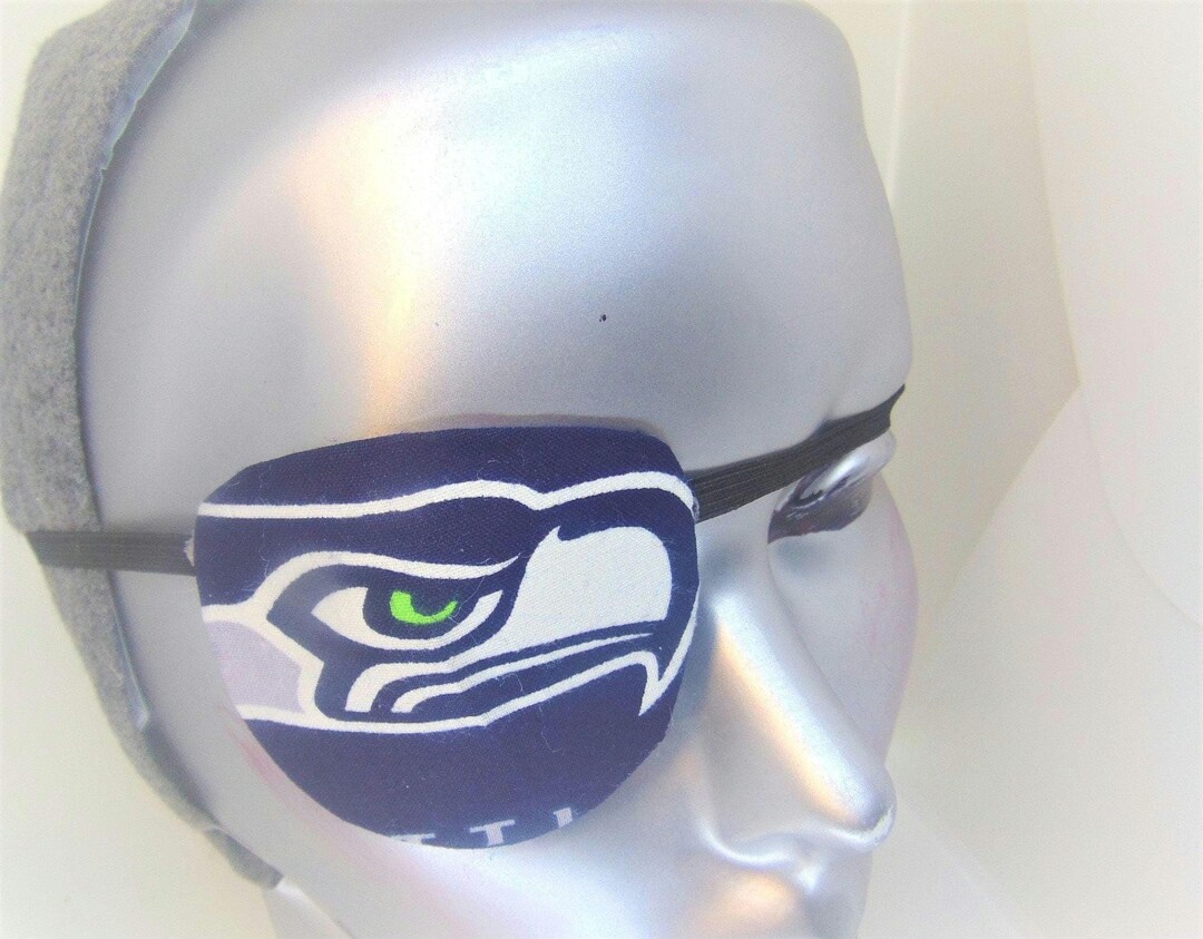 Handmade Seattle Seahawks Eye Patch: Unisex Adult Vision Aid Unisex ...