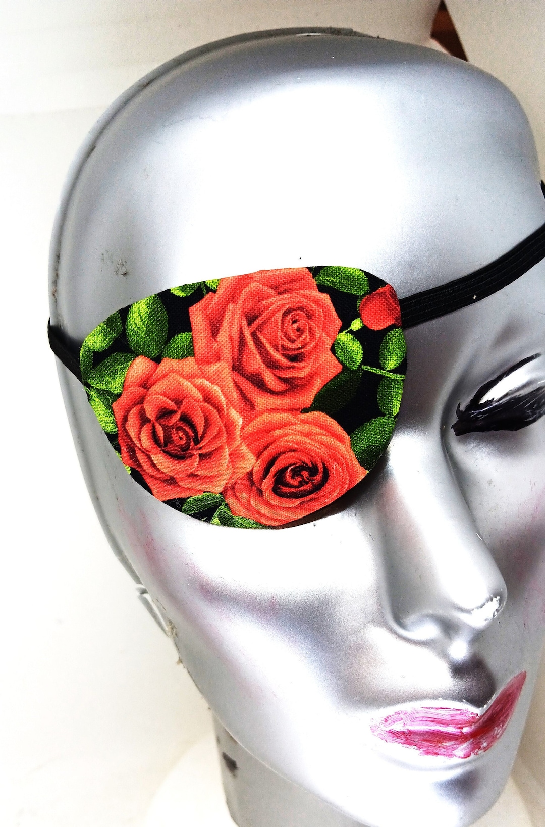 Woman's Handmade Eye Patch fragrant Rose/vision Care/ Cataract Aid ...