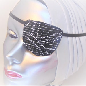 Unisex Handmade Sequin Eye Patch twilight Zone/ Handmade Eye Patch ...