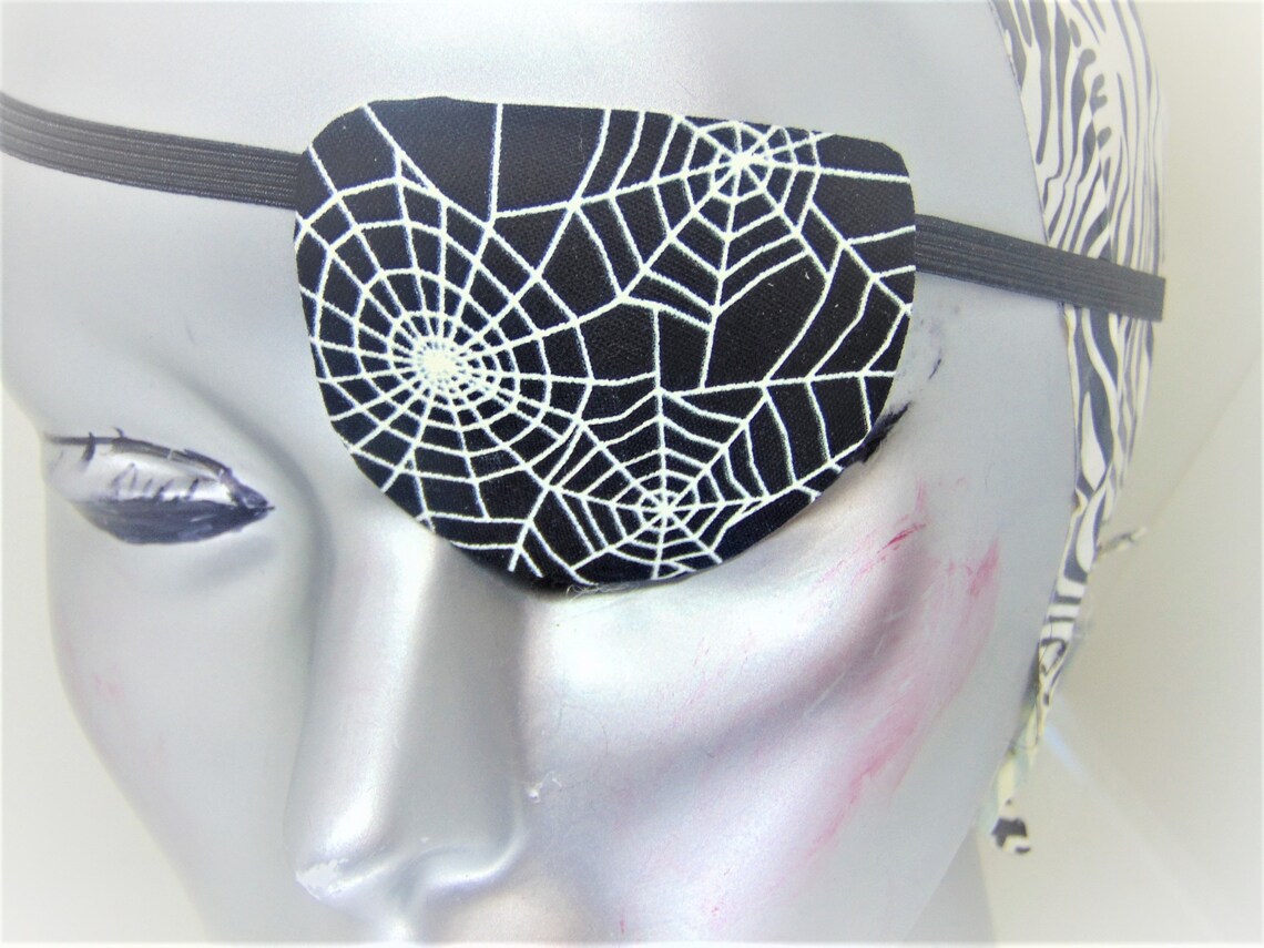Adult Unisex Eye Patch the SPIDER Web/ Handmade - Etsy