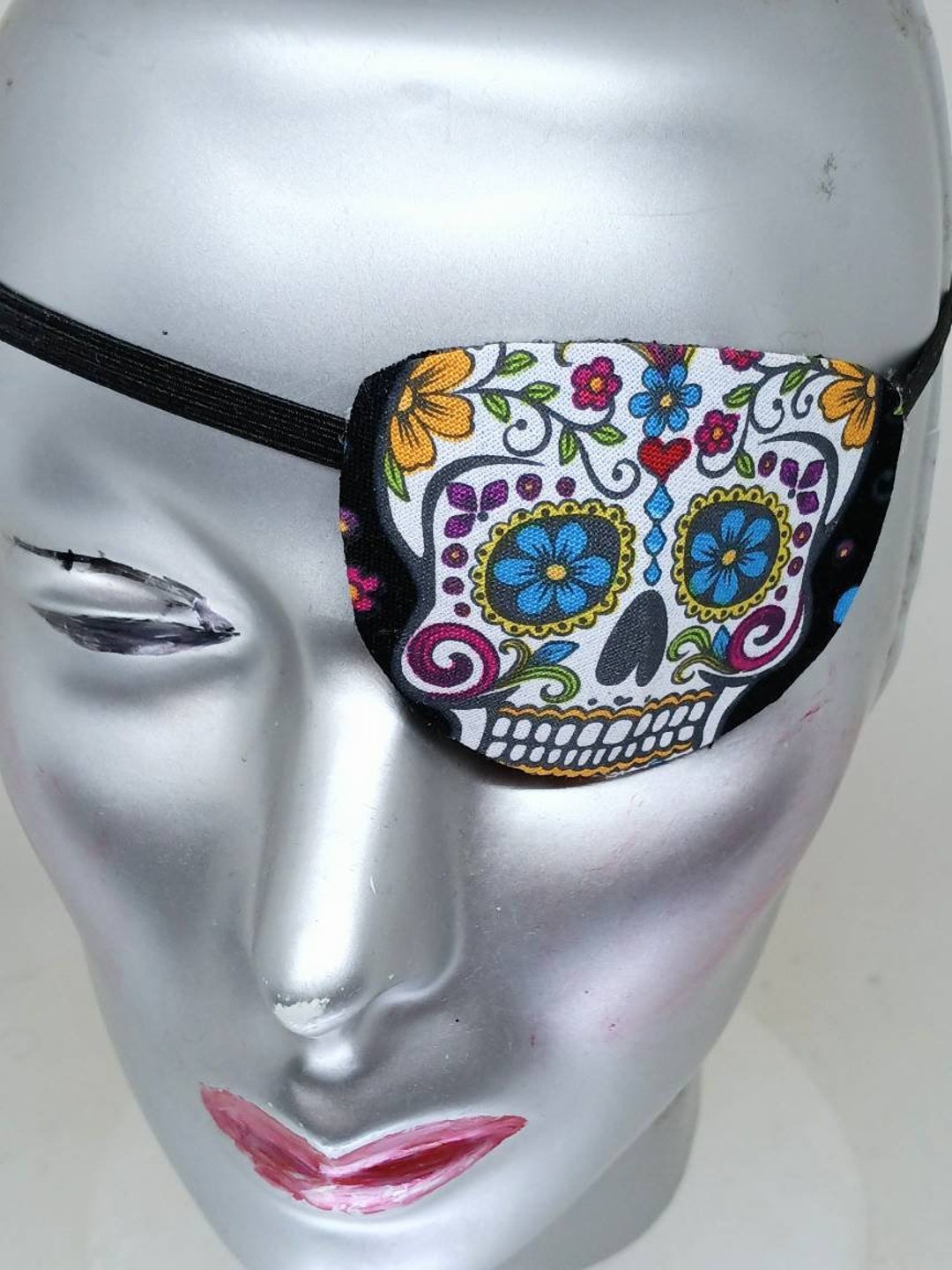 Unisex Handmade Eye Patch/psychedelic Skull /health & Beauty/ Eye Care ...