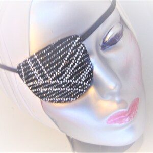 Unisex Handmade Sequin Eye Patch twilight Zone/ Handmade Eye Patch ...