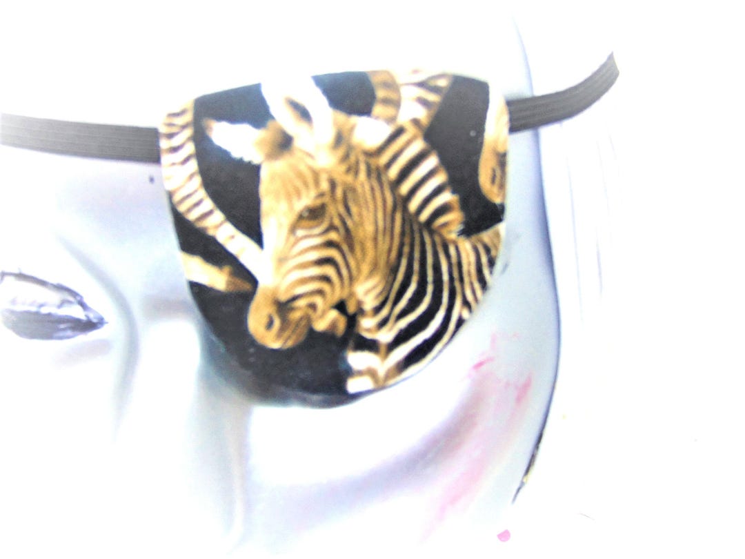 Adult Unisex Handmade Eye Patch With a ZEBRA Pattern/health - Beauty ...