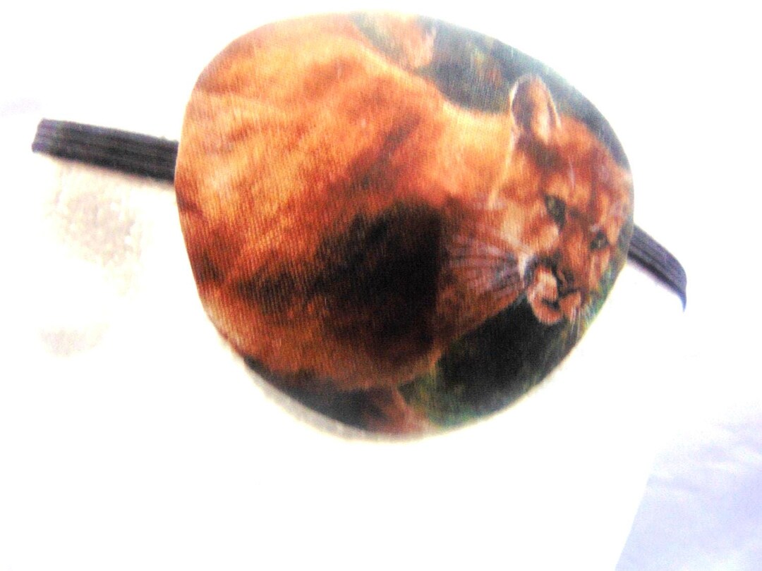 Handmade Puma Eye Patch: Mountain Lion Design, Vision Aid - Etsy