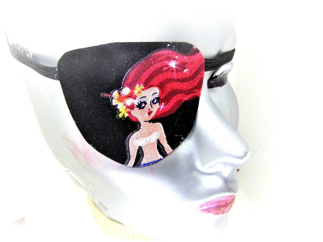 Woman's Handmade Eye Patch "siren of the Sea"/ Mermaid Theme/ Eye Care ...