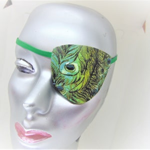 Women's Fashion Eye Patch peacock Feathers Designer Eye Patch, Fancy ...