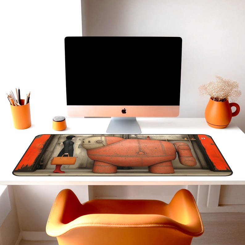 Pet Robot Anime Desk Mat | Pop Surreal Gaming Mouse Pad PC Gamer ...