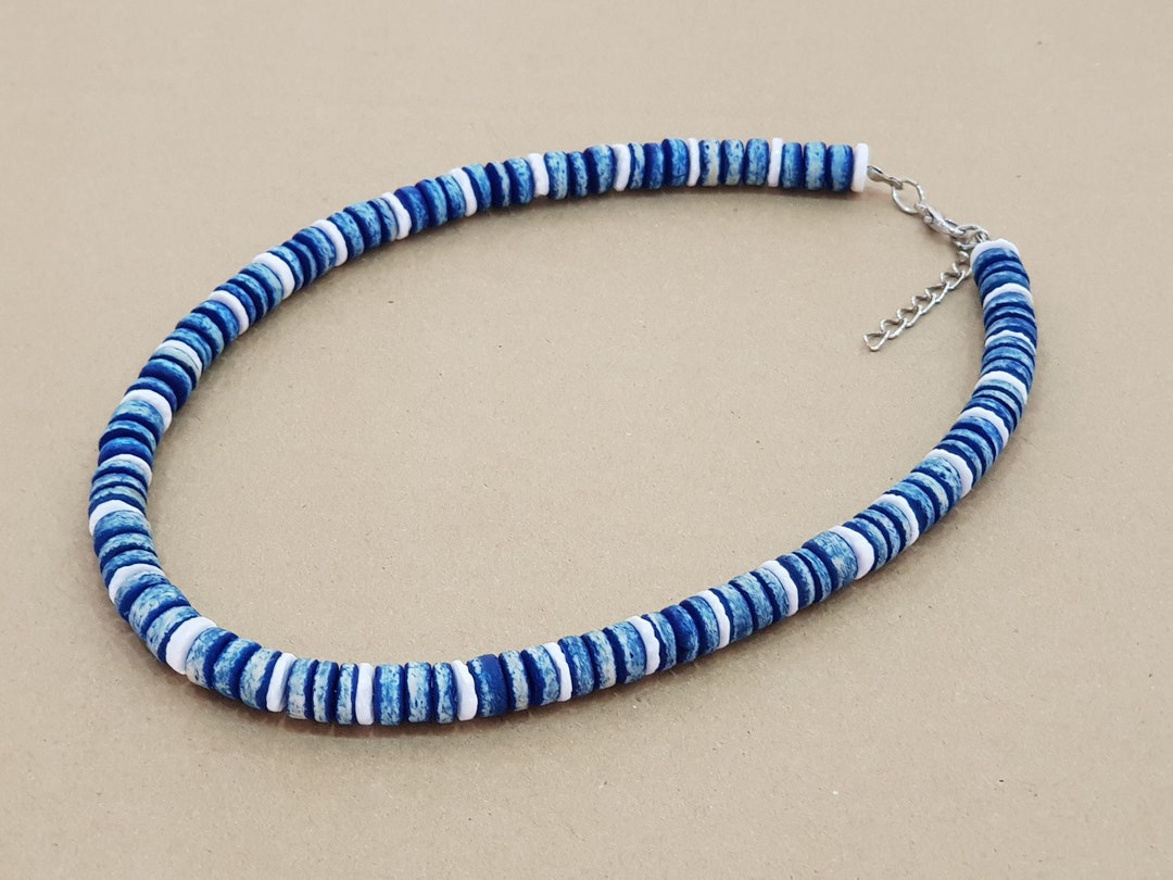 Puka Shell Surfer Necklace / 8 Mm Coconut Chain Approx. 45 Cm ...