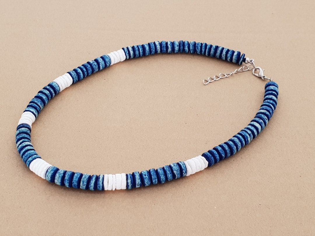 Puka Shell Surfer Necklace / 8 Mm Coconut Chain Approx. 45 Cm ...