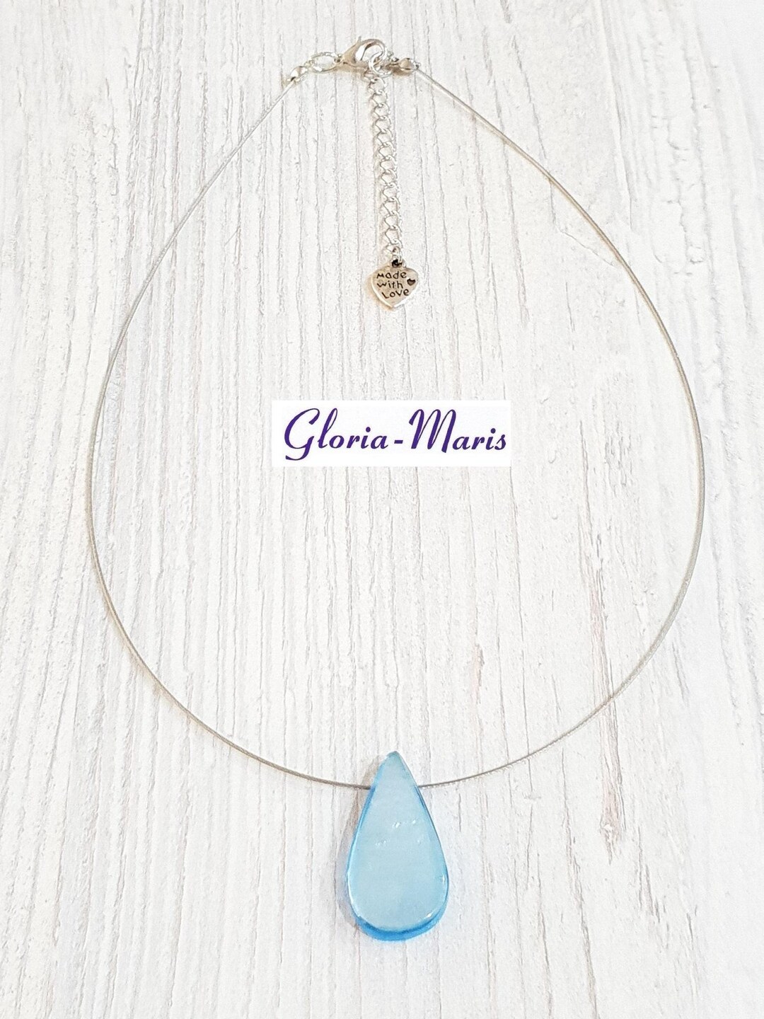 Capiz Shell Necklace, Short Necklace Made of Stainless Steel With ...