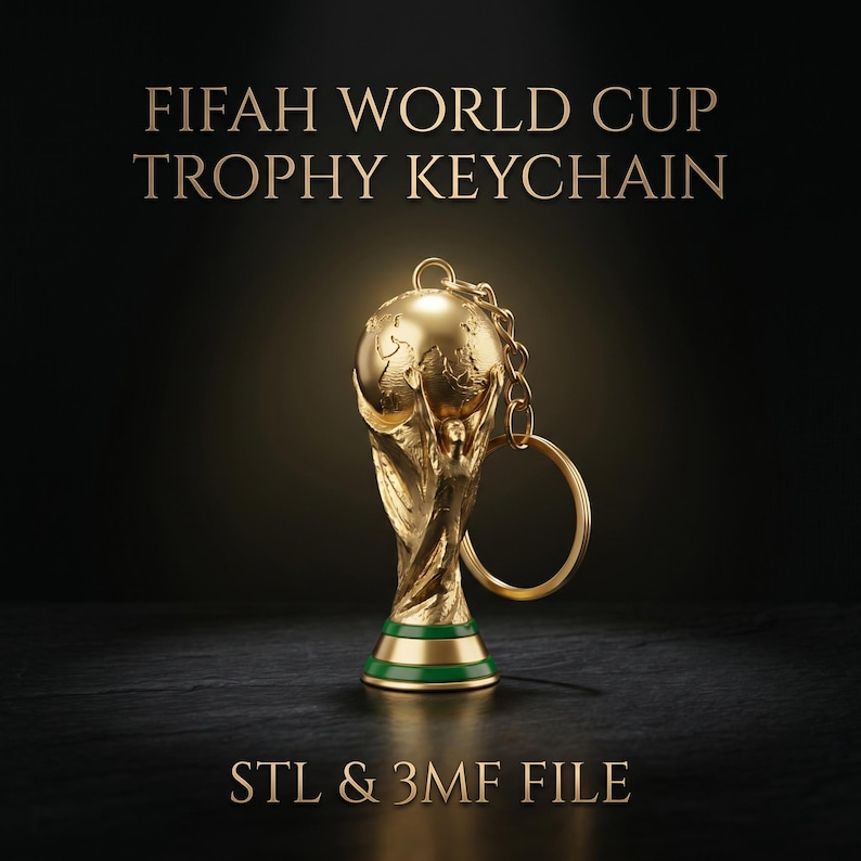 Championship Trophy Keychain STL File | 3D Printable Mini Trophy Model ...