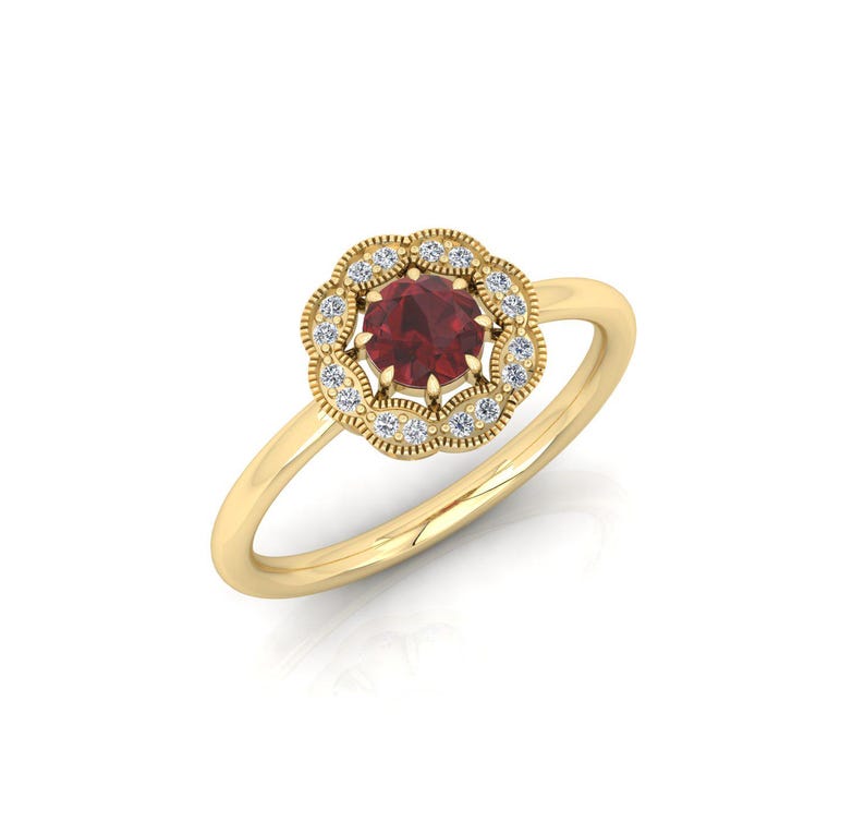 Surprise Gifts Summer Jewelry January Birthstone Ring, Red Garnet ...
