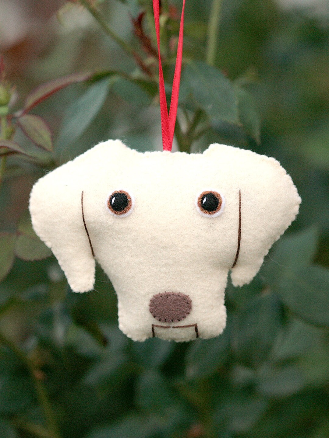 Cute Felt Yellow Lab Dog Ornament - Etsy