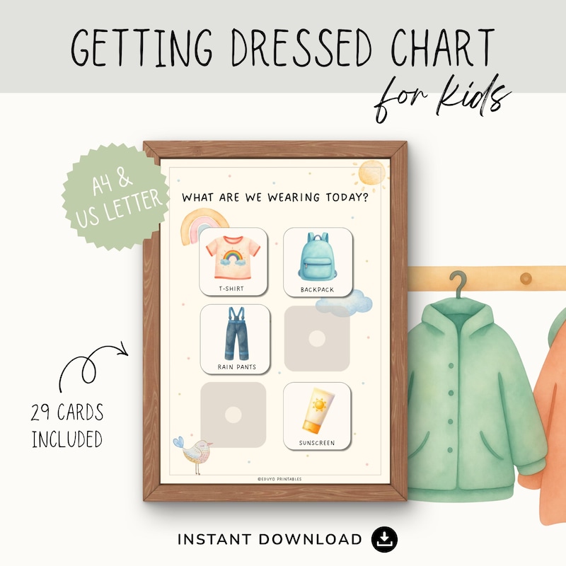 Visuals for Getting Dressed - Etsy