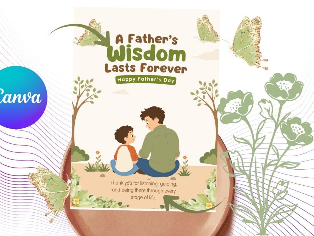 Father's Day Card Printable | Dad Wisdom Greeting (digital Download) - Etsy