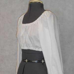 Long Sleeve Crop Shirt - Boho Wench Costume - Crop Peasant Blouse ...