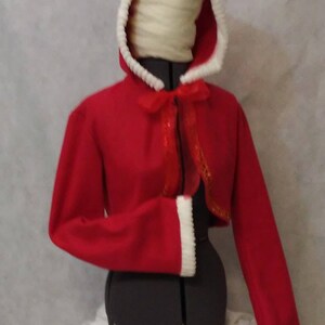 Christmas Elf Jacket Short Elf Coat Crop Elf Jacket Elf Bolero Jacket ...
