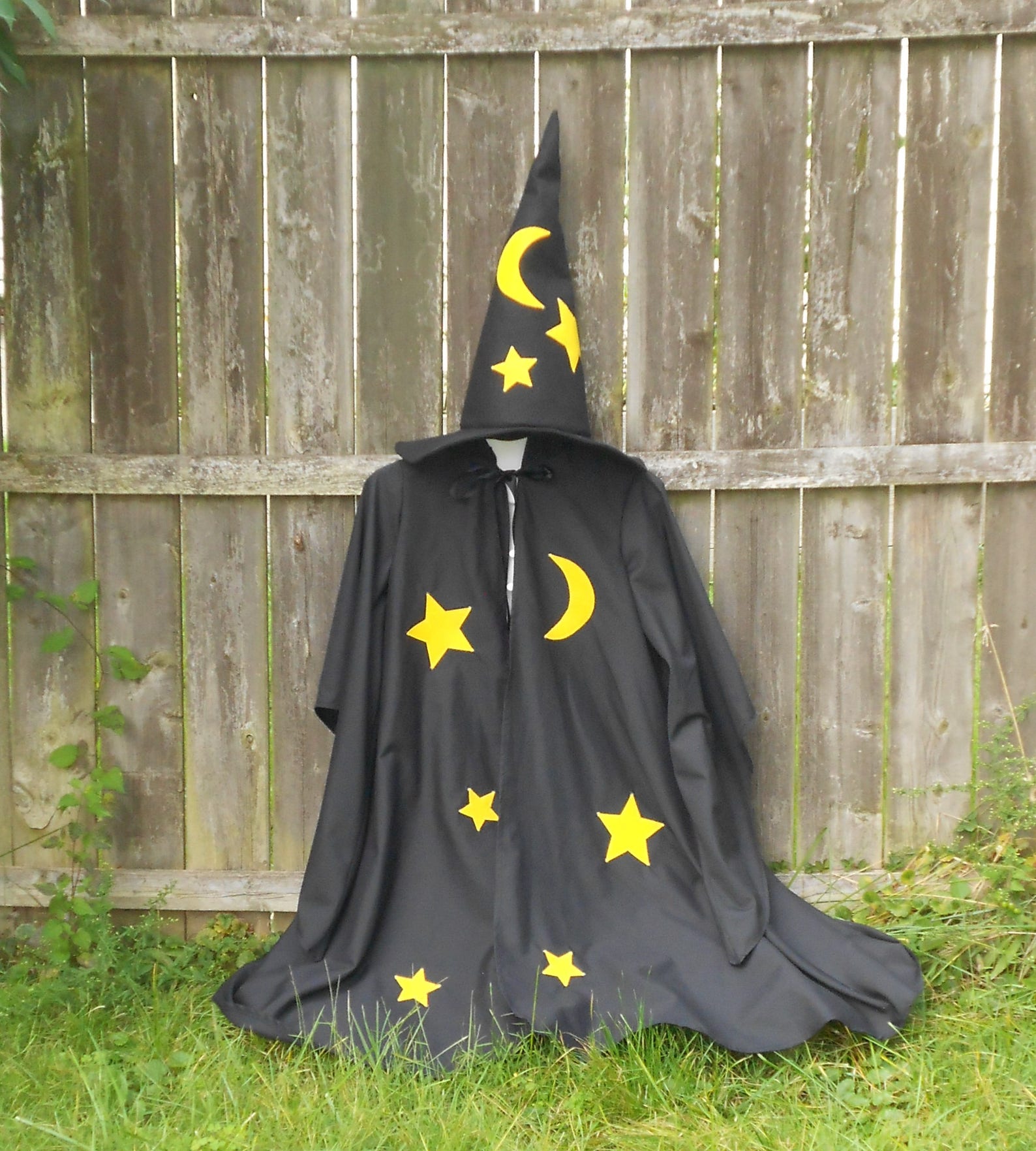Children's or Adult Wizard Costume - Wizard Cloak and Hat - Blue ...