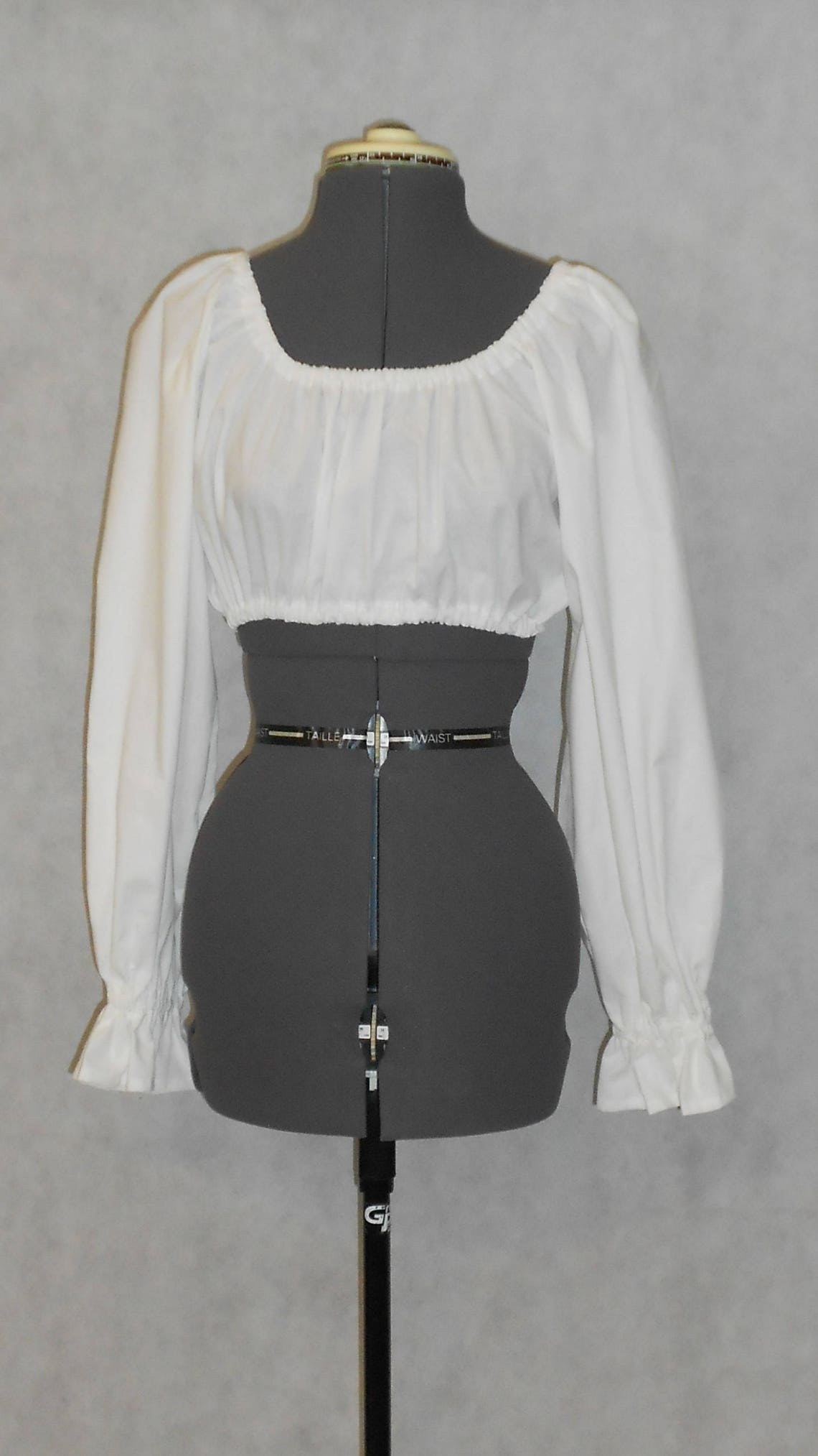 Long Sleeve Crop Shirt Boho Wench Costume Crop Peasant - Etsy