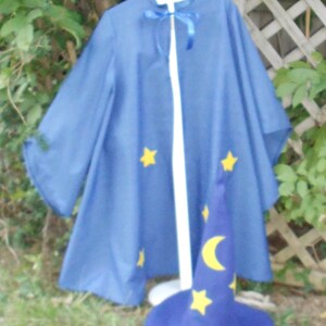Children's Wizard Costume Wizard Cloak and Hat Blue Wizards Cloak and ...