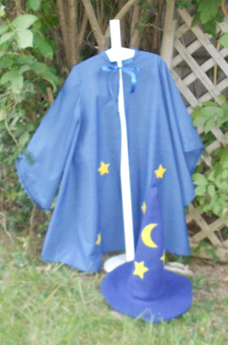 Children's or Adult Wizard Costume - Wizard Robe and Hat - Blue Wizards ...