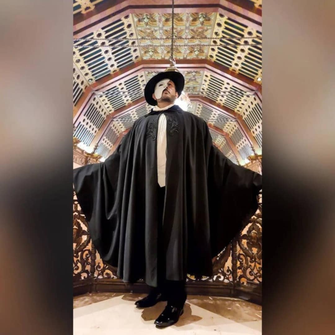 Phantom Opera Cloak Mens Wedding Cloak Evening Cloak Renaissance ...