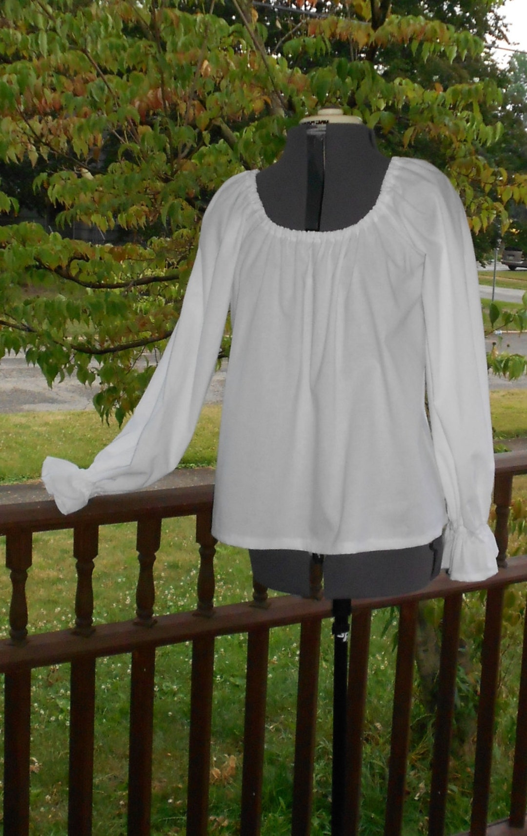 Long Sleeve Peasant Blouse - Pirate Costume - Womens Renaissance ...